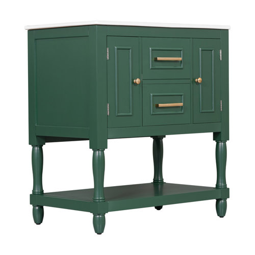 Charlton Home® Defriest 30 Single Bathroom Vanity With Ceramic Top